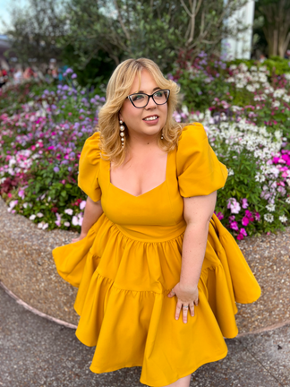 Princess Puff Dress in Golden Afternoon – Chelsea Reece