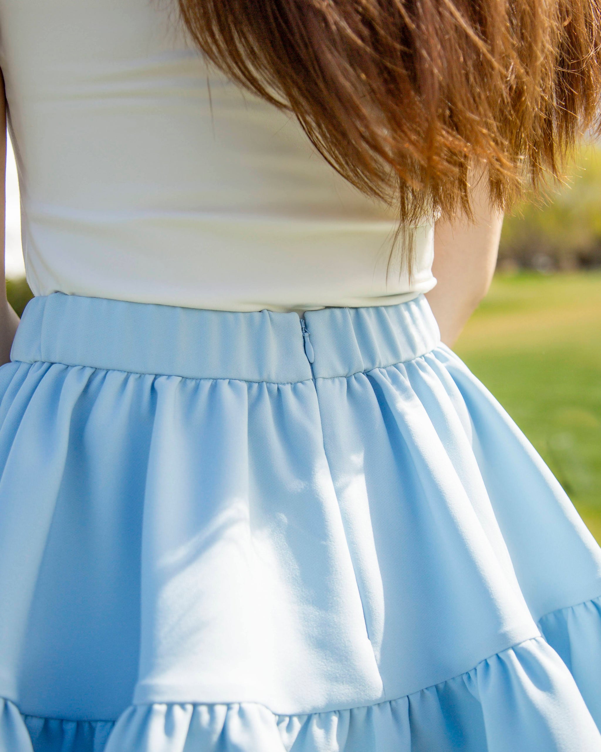 The Twirl Skirt in Beautiful Tomorrow Blue – Chelsea Reece