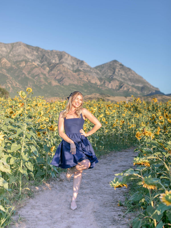 Journey dress in Transatlantic Navy – Chelsea Reece